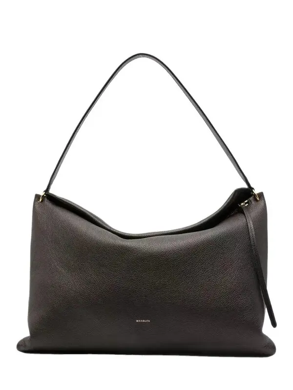 WANDLER Penelope Pebbled Leather Tote Bag - Brown
