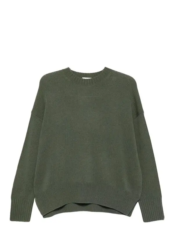 ALLUDE Ribbed-knit Cashmere Sweater - Green
