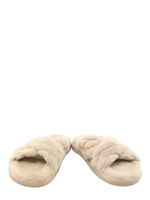 LOUIS VUITTON Bliss Comfort Shearling Sandals - Neutrals