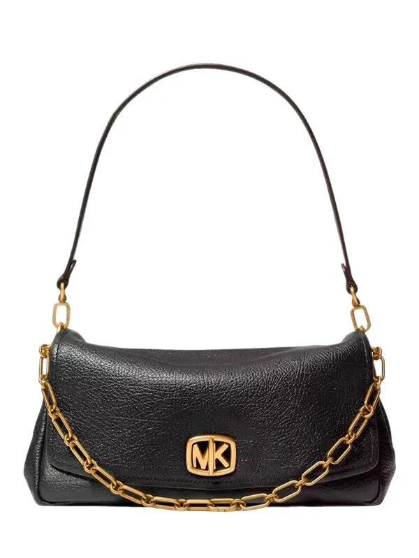Michael Kors Bryant Large Textured Leather Convertible Shoulder Bag - Black