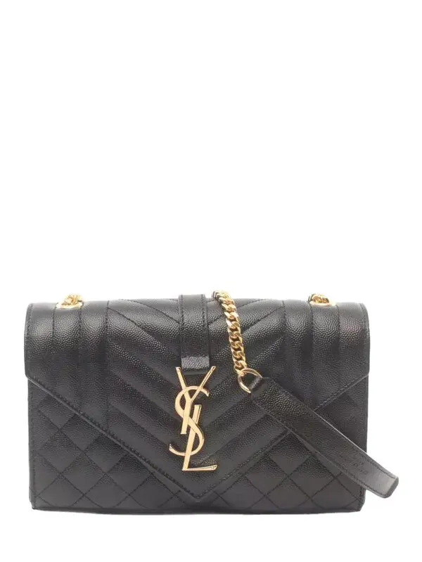 Saint Laurent Small Envelope Shoulder Bag - Black