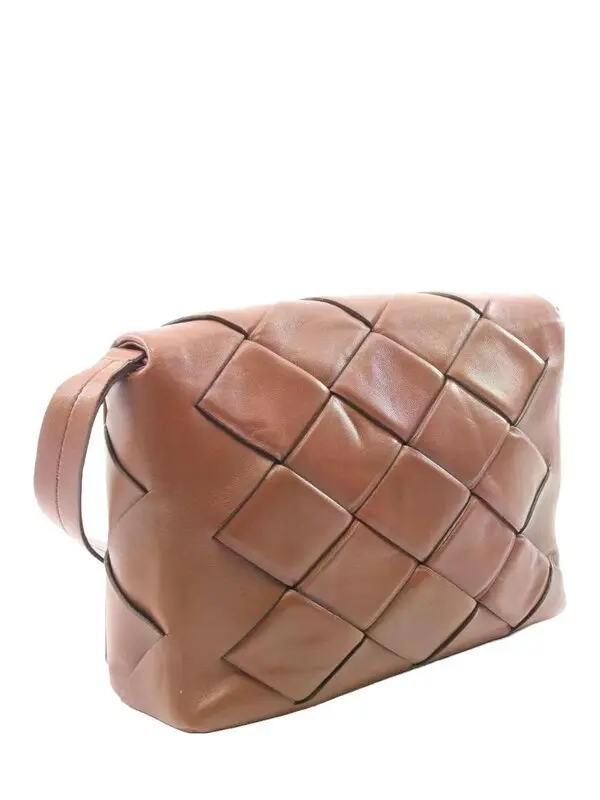 Miu Miu Woven Leather Crossbody Bag - Brown