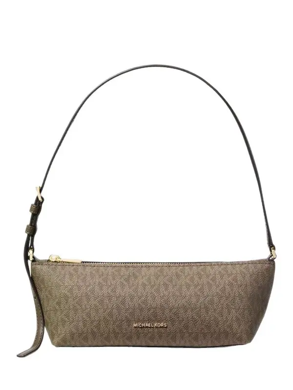Michael Kors Laila Small Signature-logo Satchel - Green