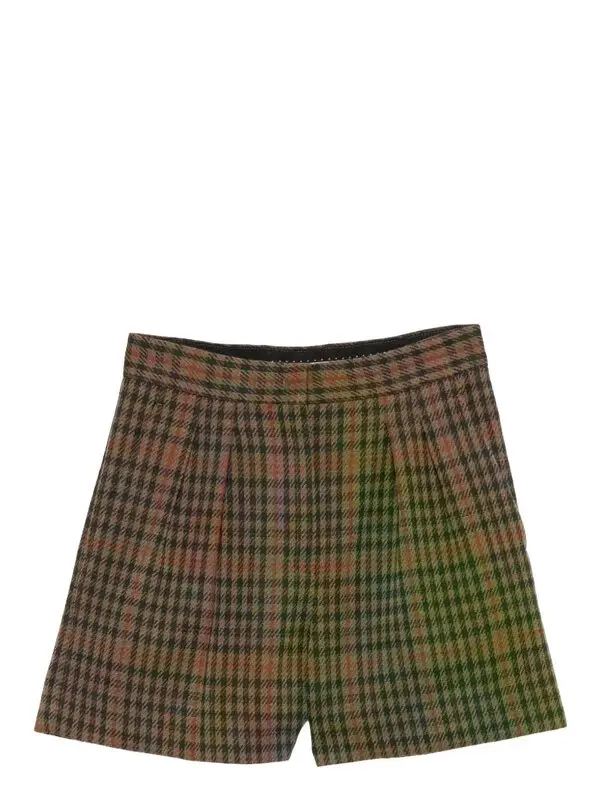 Max Mara Prince Of Wales Check Tailored Shorts - Brown