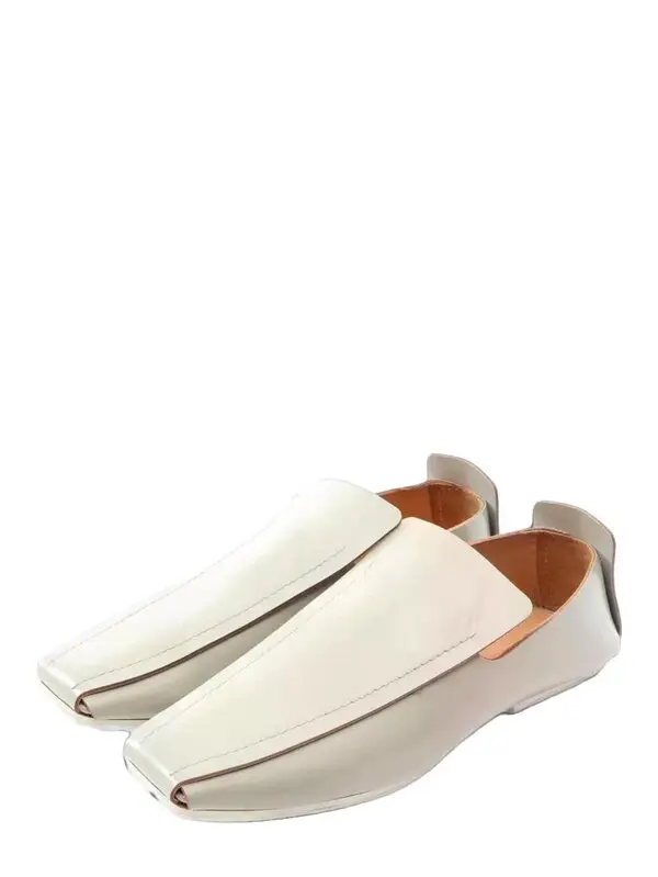 JIL SANDER Square-toe Leather Loafers - Grey
