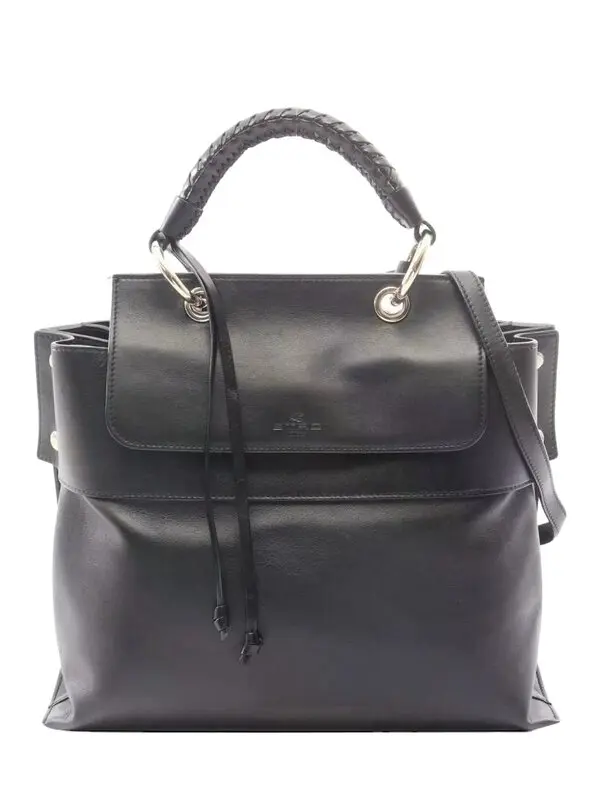 Etro Braided Top Handle Tote Bag - Black