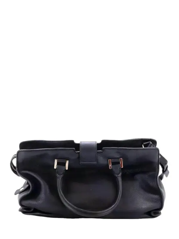 Saint Laurent Monogram Cabas Downtown Tote Bag - Black