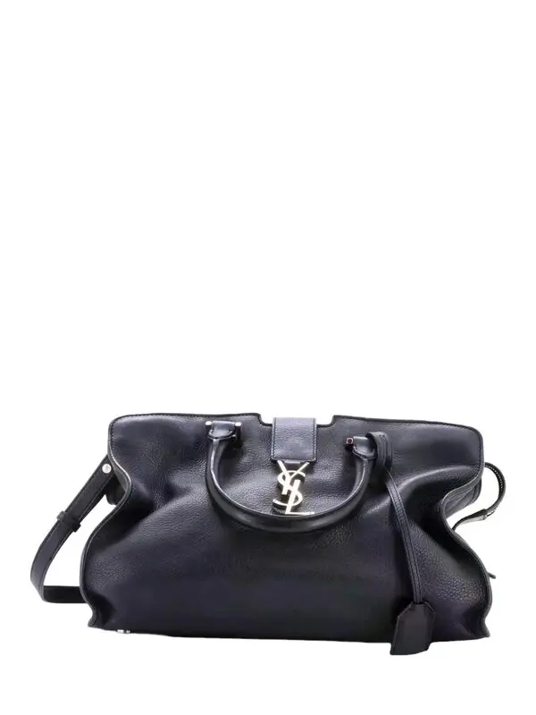 Saint Laurent Monogram Cabas Downtown Tote Bag - Black