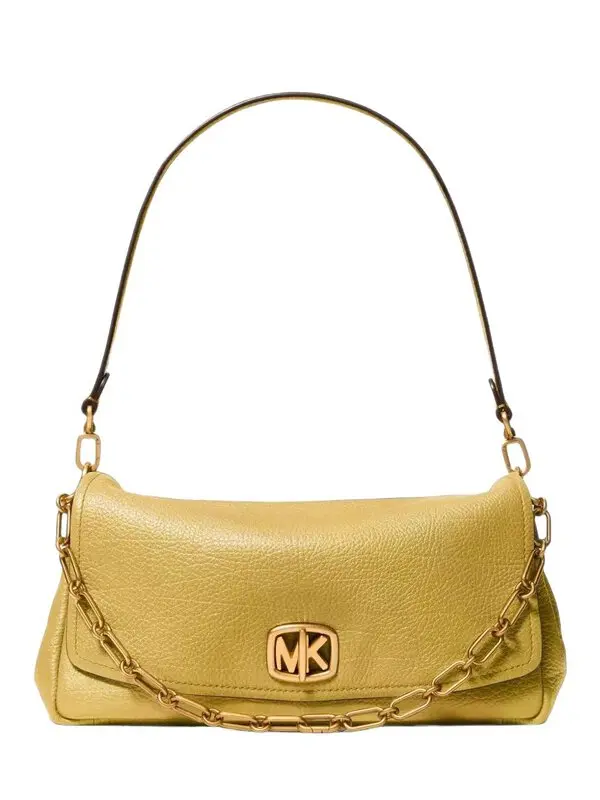 Michael Kors Bryant Large Textured Leather Convertible Shoulder Bag - Yellow