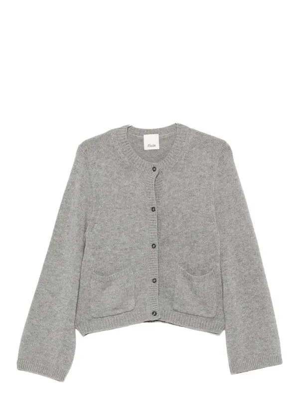 ALLUDE Patch-pocket Cardigan - Grey