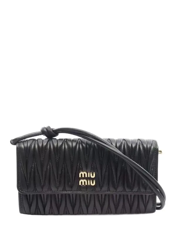 Miu Miu Matelassé Shoulder Bag - Black