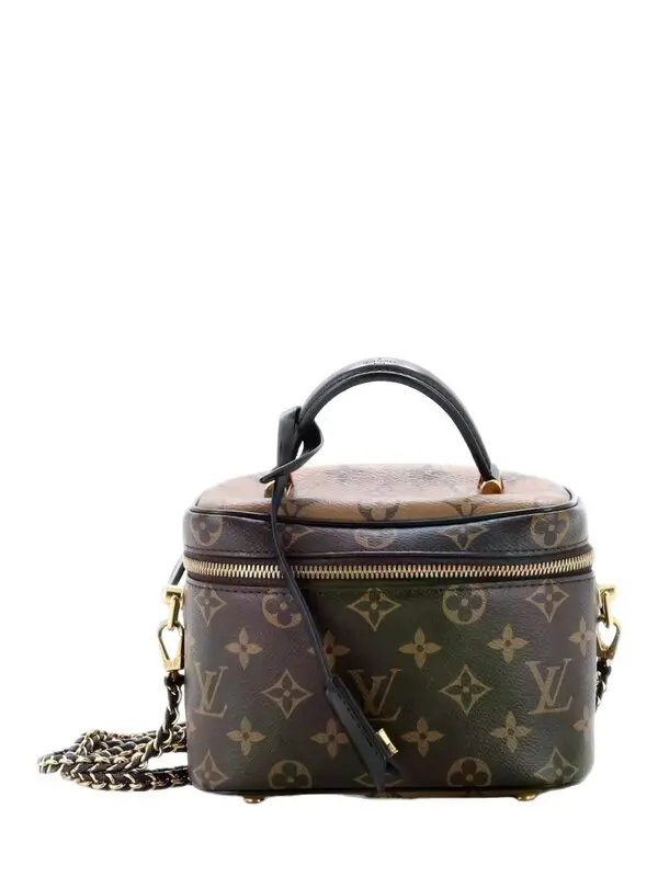 LOUIS VUITTON Reverse Monogram Canvas Pm Satchel - Brown