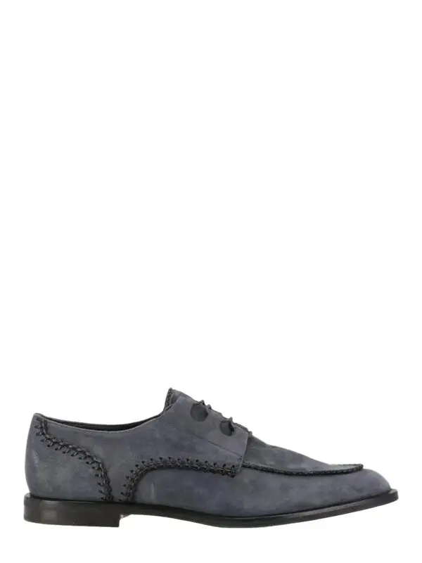 TOD'S Suede Whipstitch Trim Sneakers - Blue