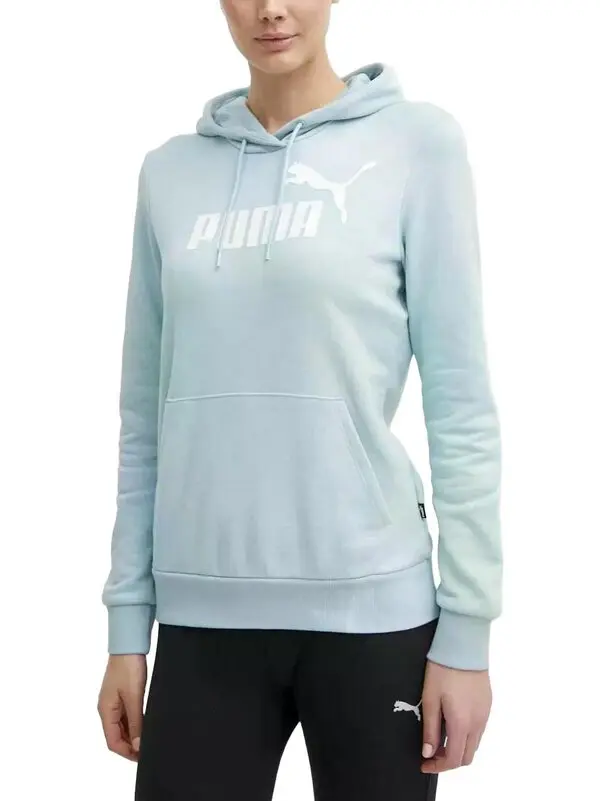 PUMA Logo Print Drawstring Hoodie - Blue