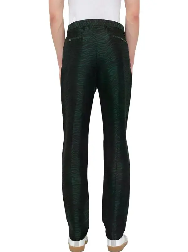 LANVIN Zebra-jacquard Trousers - Black