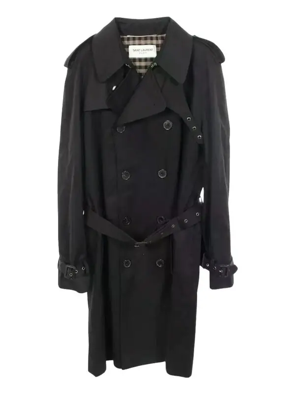 Saint Laurent Double-breasted Trench Coat - Black