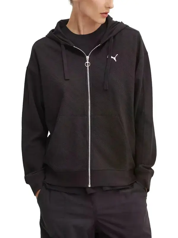 PUMA Embroidered Logo Zip-up Hoodie - Black
