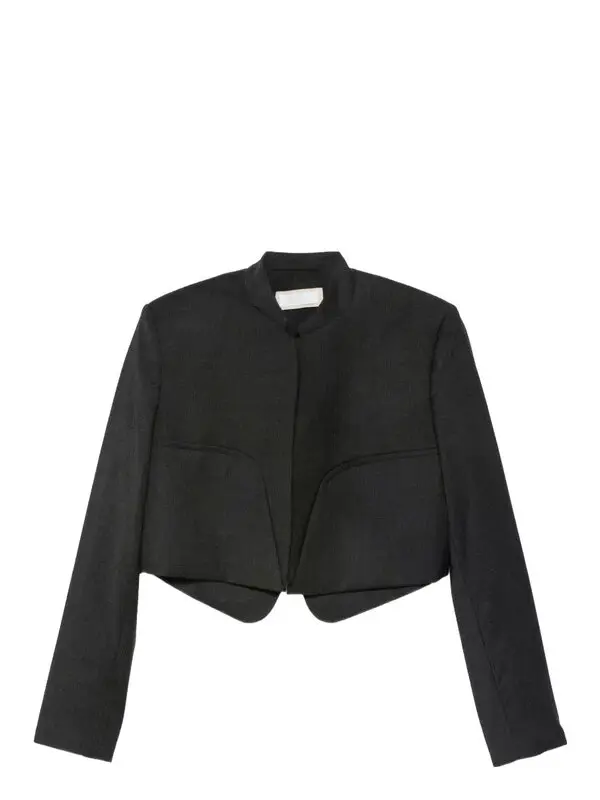 LITKOVSKA Cropped Layered Jacket - Black