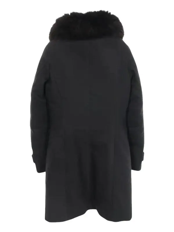 Herno Down Coat With Detachable Fur Collar - Black