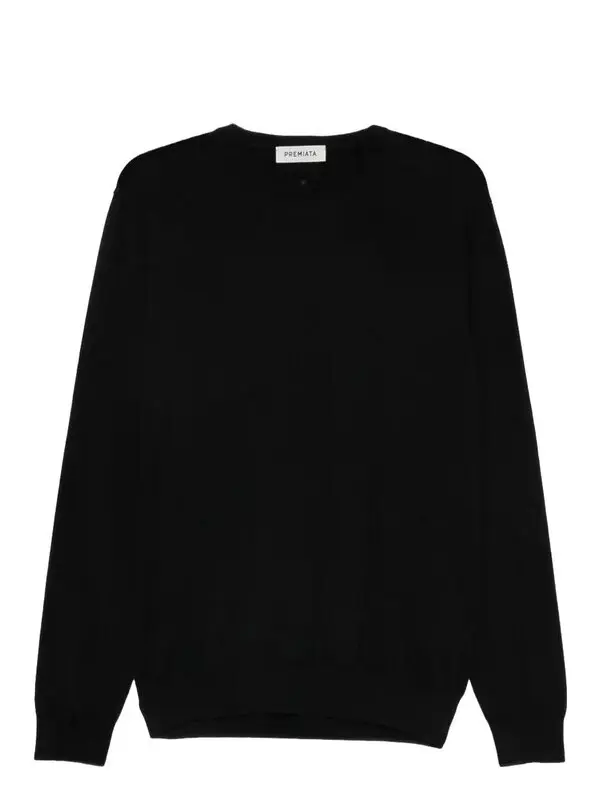 Premiata Crew Neck Fine Knit Sweater - Black
