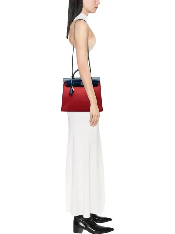 Hermès Toile Herbag Zip 31 Satchel - Blue