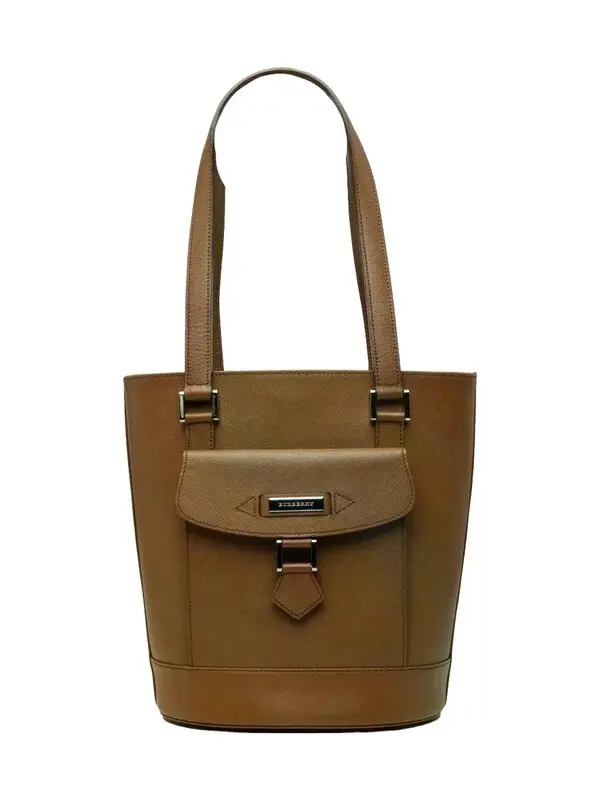 Burberry Leather Bucket Bag - Brown