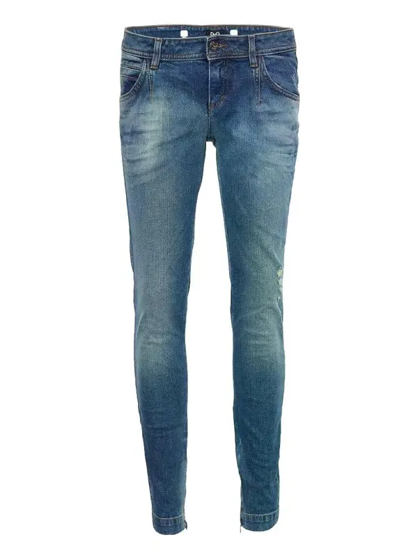 Dolce & Gabbana Distressed Skinny Jeans - Blue