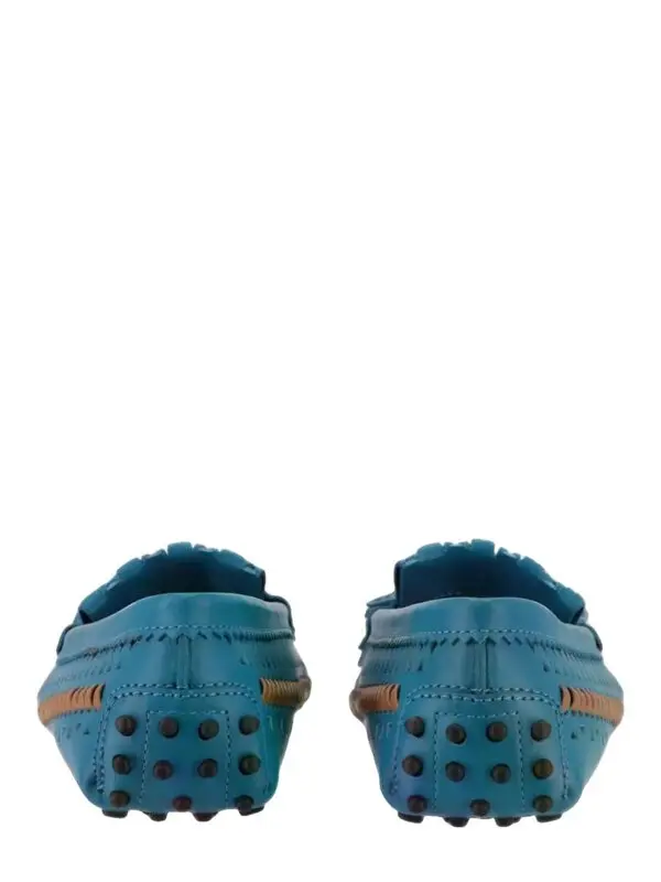 TOD'S Gommino Fringed Loafers - Blue
