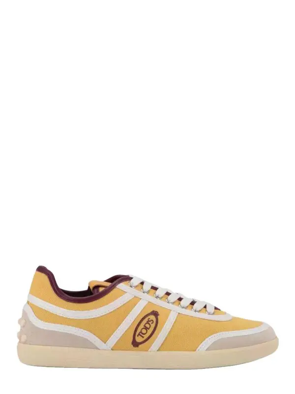 TOD'S Panelled Logo Patch Sneakers - Yellow