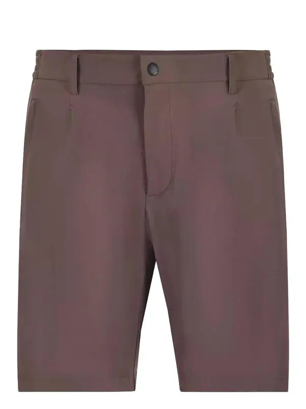 PEOPLE OF SHIBUYA Elasticated Pleated Tailored Shorts - Brown