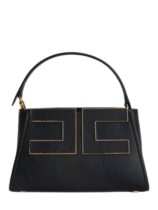 Elisabetta Franchi Logo Plaque Tote Bag - Black