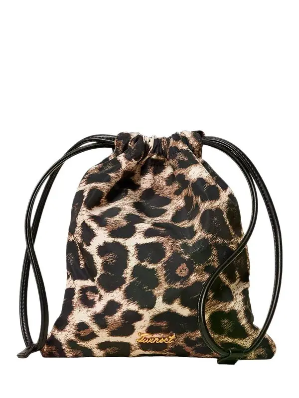 TWINSET Leopard-print Drawstring Pouch - Black