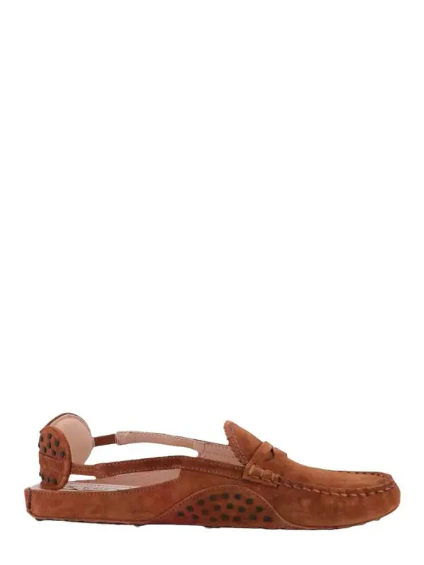 TOD'S Gommino Slingback Loafers - Brown