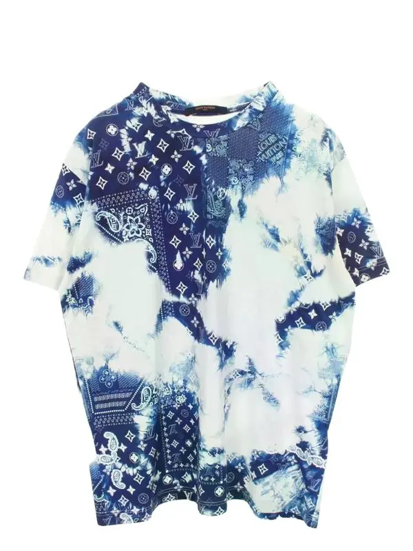 LOUIS VUITTON 2010s Monogram Bandana-print T-shirt - Blue