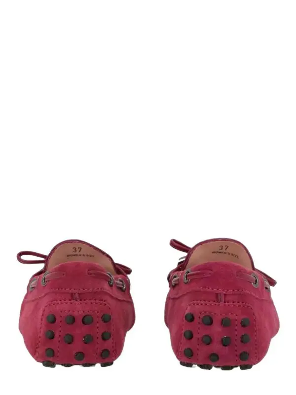 TOD'S Gommino Loafers With Bow Detailing - Red