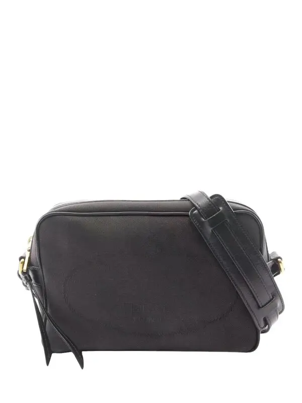 Prada Logo Jacquard Shoulder Bag - Black