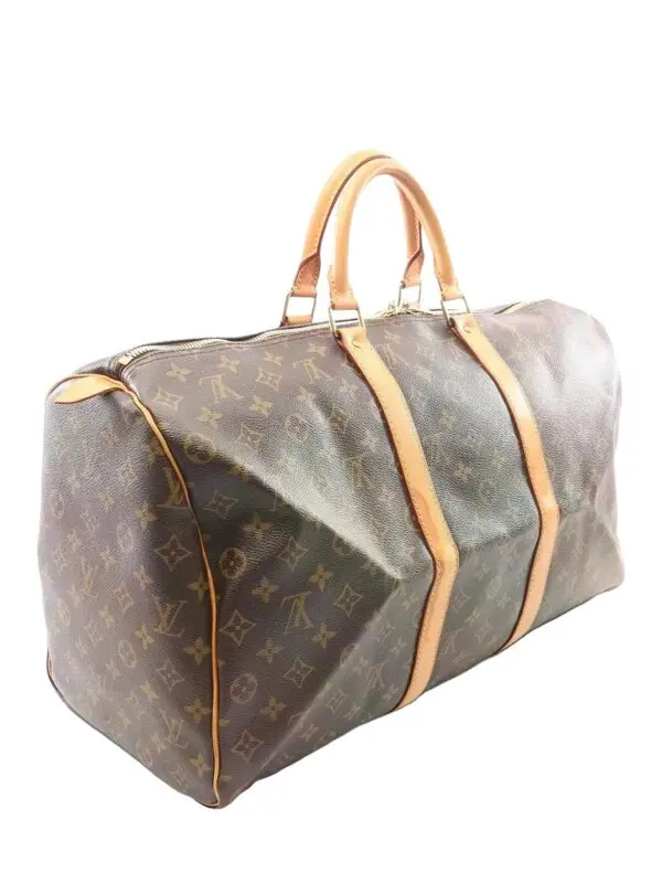 LOUIS VUITTON Monogram Keepall 50 Bag - Brown