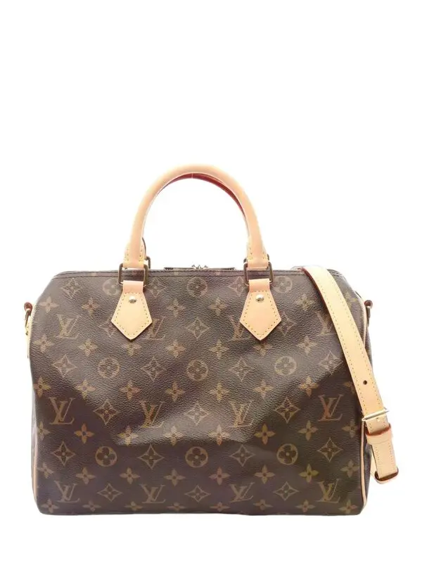 LOUIS VUITTON Monogram Speedy Bandoulière Handbag - Brown