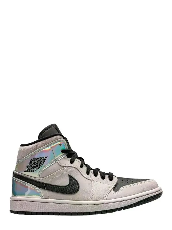 Nike Jordan 1 Mid Iridescent Sneakers - Grey