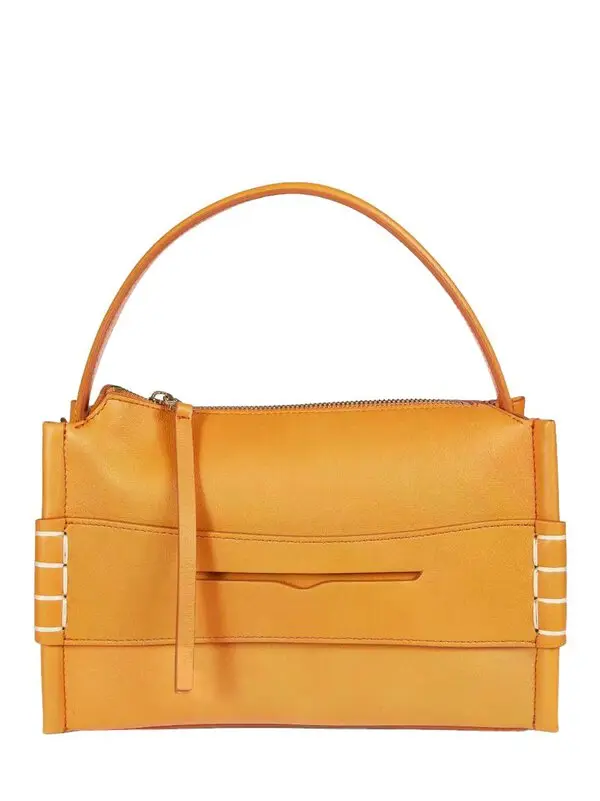 JW Anderson Small Loafer Leather Shoulder Bag - Orange