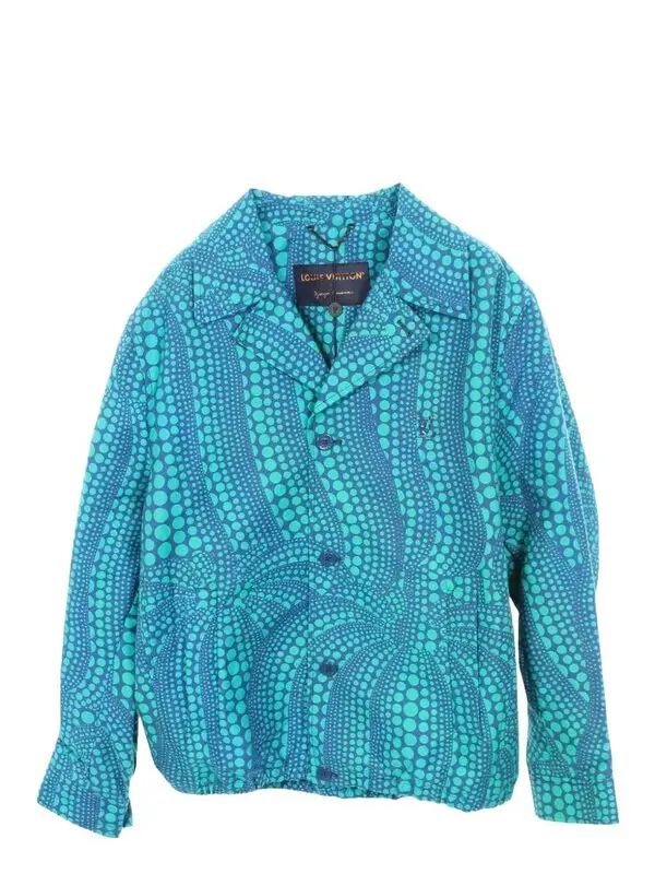 LOUIS VUITTON 2010s X Yayoi Kusama Pumpkin Print Jacket - Blue