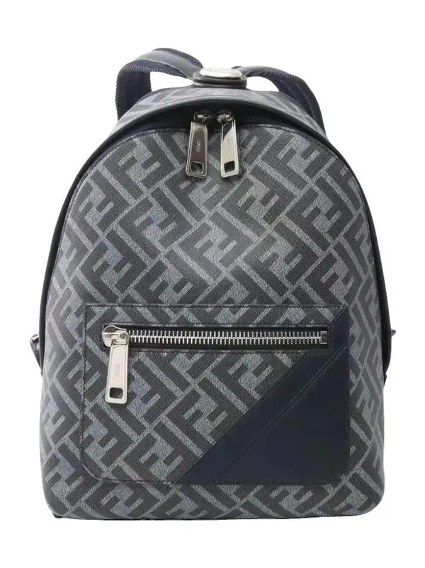Fendi Diagonal Chiodo Backpack - Blue
