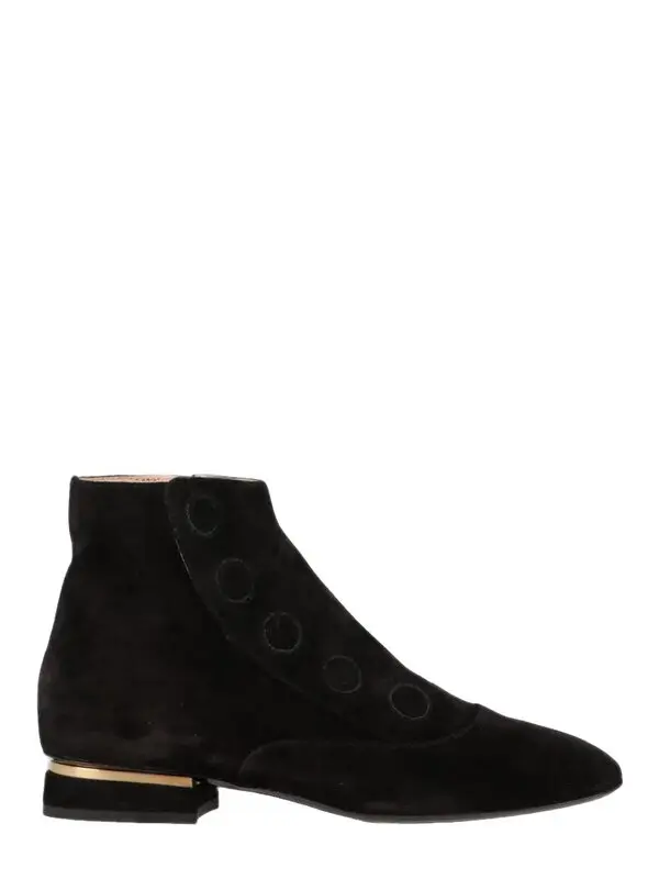 TOD'S Suede Ankle Boots With Side Zip Fastening - Black