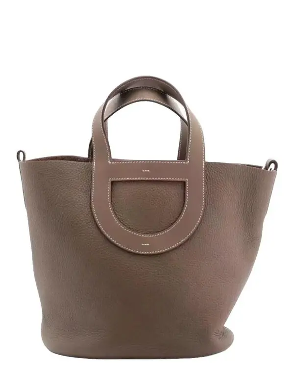 Hermès In The Loop" 23 Handbag In Clemence And Swift Leather - Brown