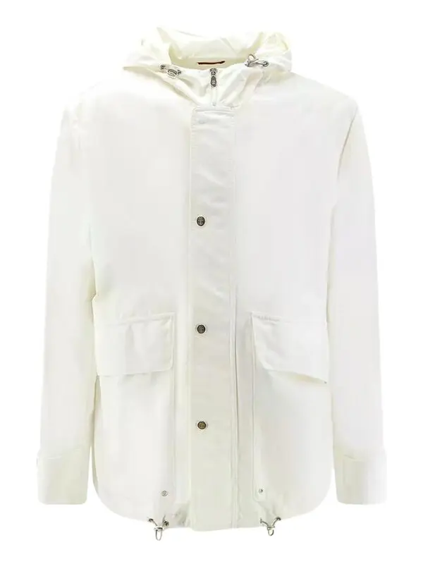 Brunello Cucinelli Drawstring Hood Press-stud Jacket - Neutrals