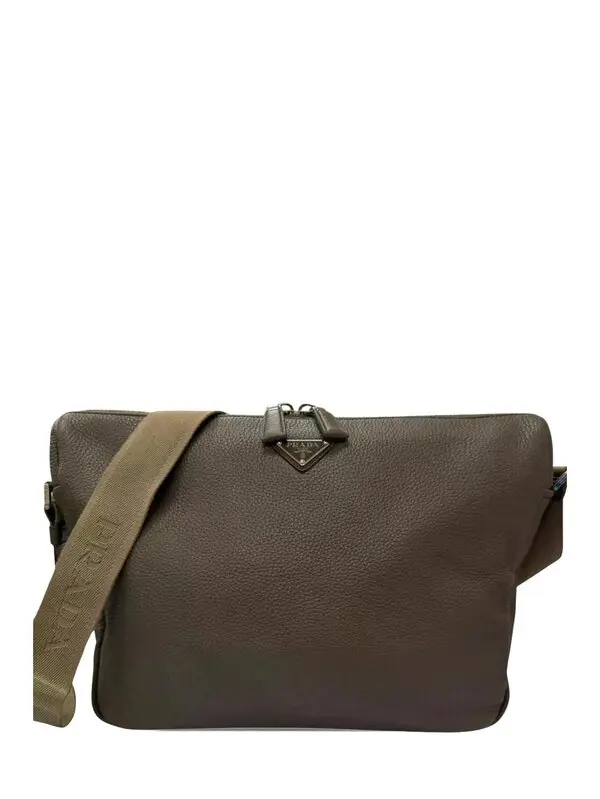 Prada Vitello Daino Crossbody Bag - Brown