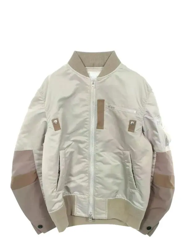 Sacai 2010s Paneled Bomber Jacket - Grey