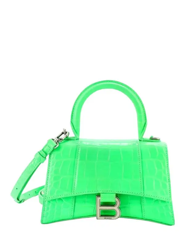 Balenciaga Hourglass Top Handle Bag - Green