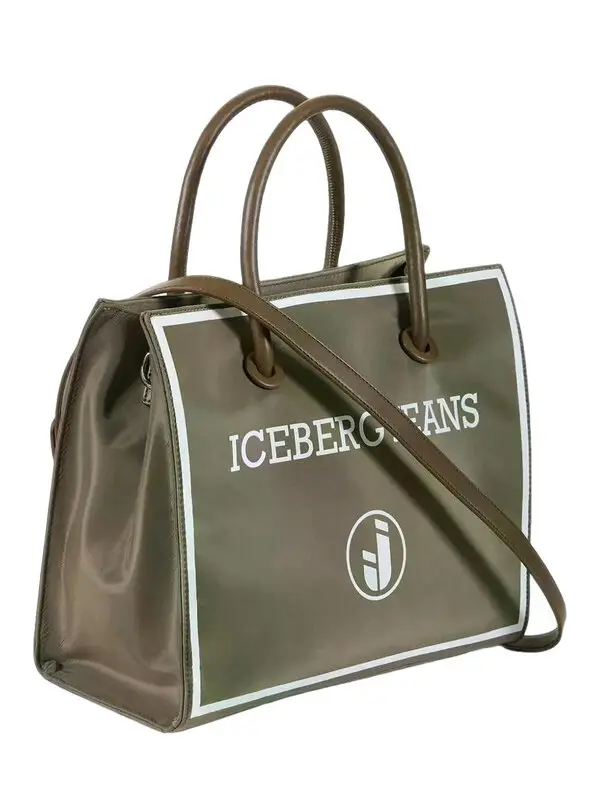 Iceberg Logo Print Tote Bag - Green