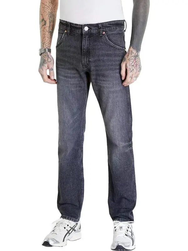Wrangler Logo Patch Straight-leg Jeans - Grey
